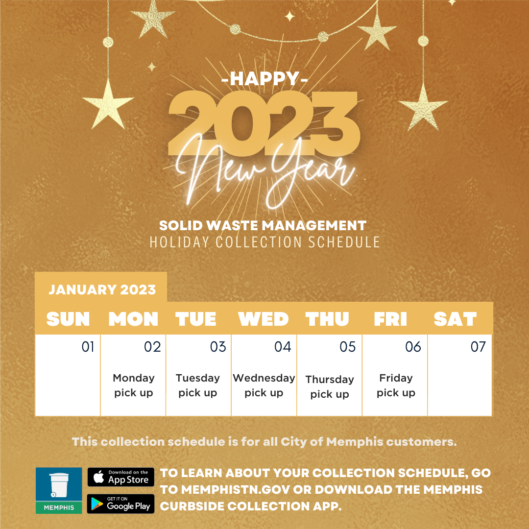 New Year's Week Trash Schedule